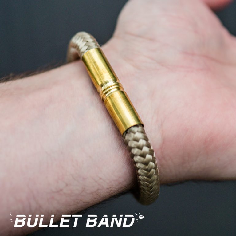 Bullet Band Armband aus 9mm Patronenhülsen & Paracord | Desert