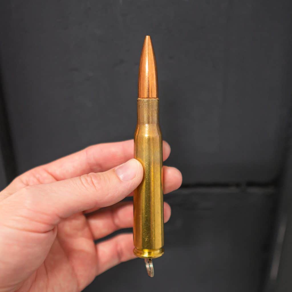 .50 BMG / 12,7 × 99 mm NATO Patrone Anhänger Vollmantel Geschoss