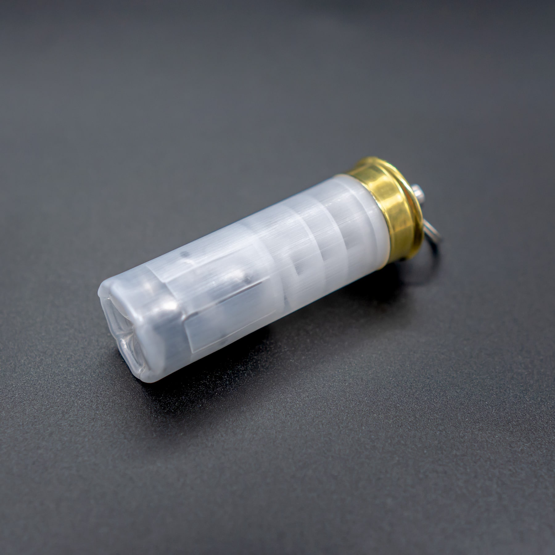 Schrotpatrone Kaliber 12/70 Schlüsselanhänger | Transparent Buckshot