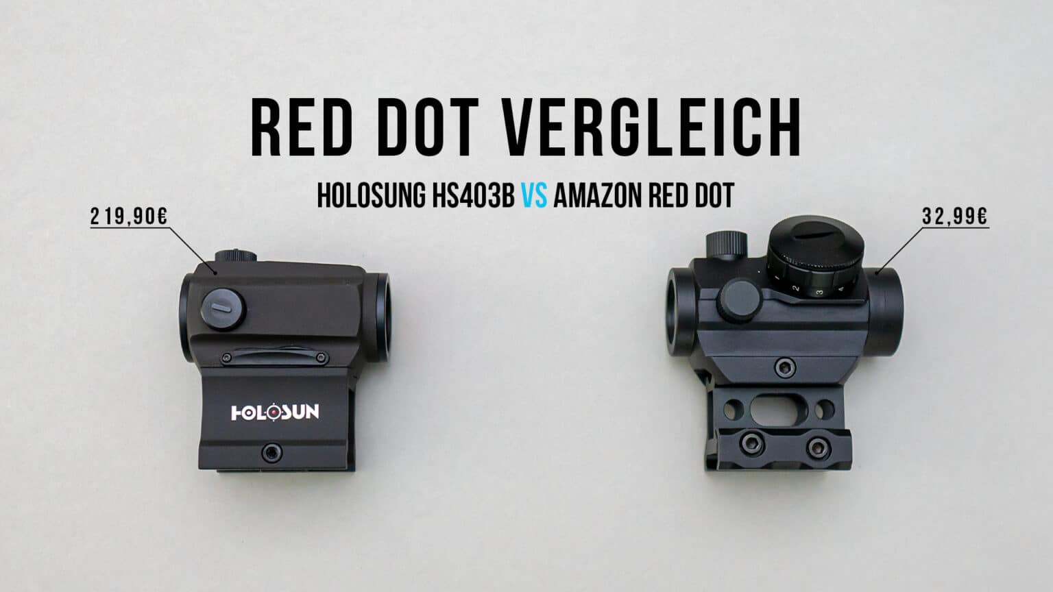 Vergleich Holosun HS403B vs. Amazon Red Dot - Copper and Brass